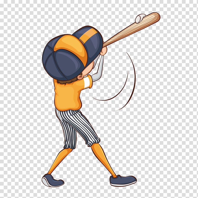 Baseball Bat Solid Swing hit Baseball Player Cartoon Baseball Solid