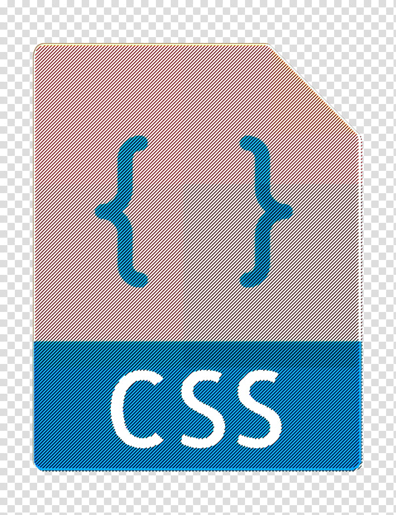 Css Icon File Types Icon Turquoise Electric Blue Transparent 